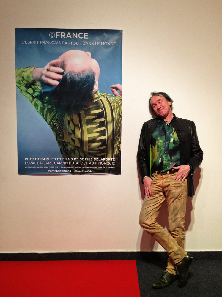 Patrick Blanc in front of the C France TV poster by Sophie Delaporte ...